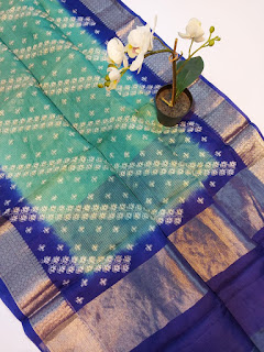 Pure silk kota chickenkari work sarees