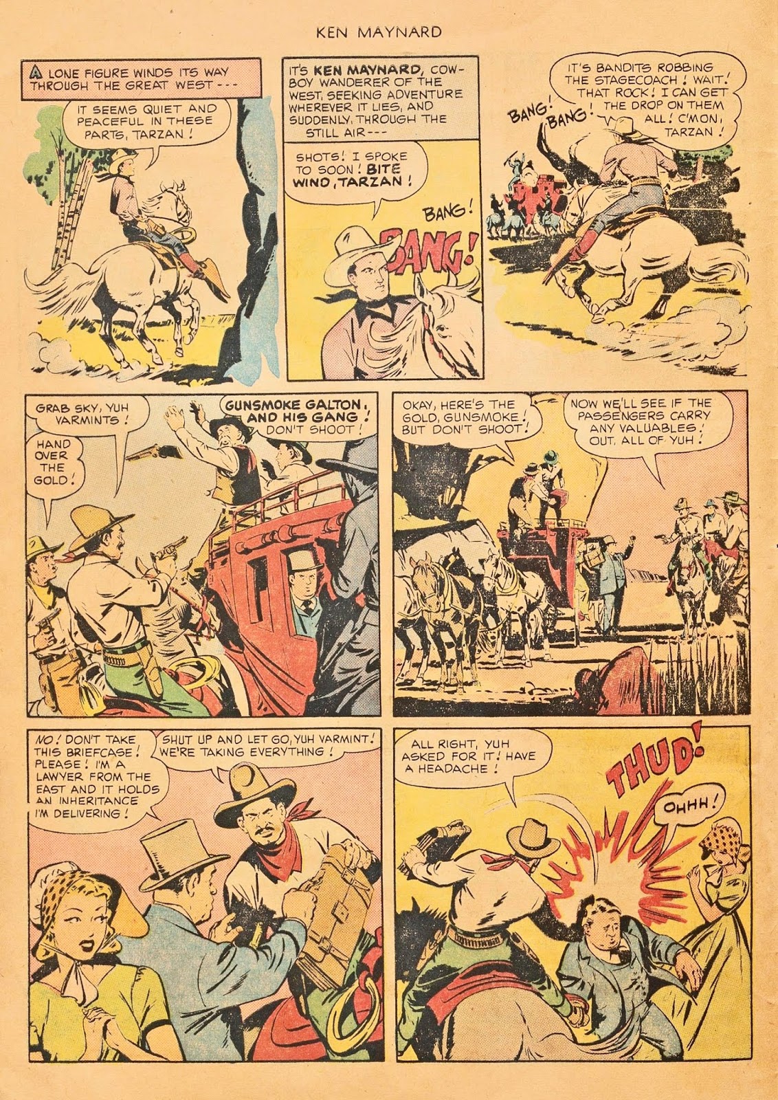Old-fashioned Comics: Ken Maynard (#01 – #08) 1950 - 1952 - Fawcett ...
