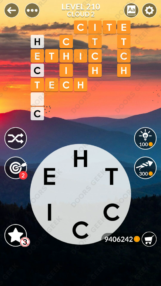 Wordscapes Level 210 Answers ~ Doors Geek