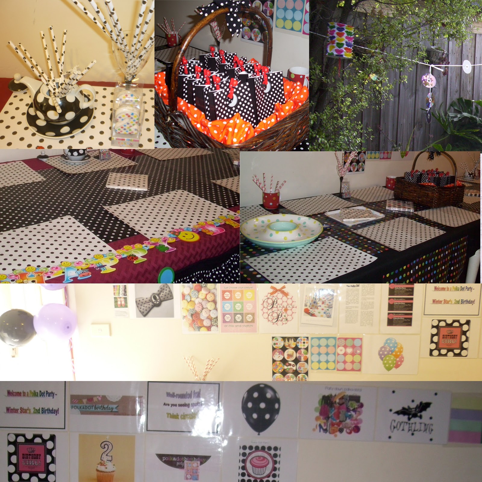 Midnight Gothic: ~* Polka-Dot Party Decor and Food