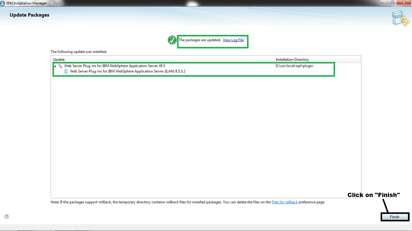 IBM WebSphere Application Server: Installing packs on Web Server plugin ...