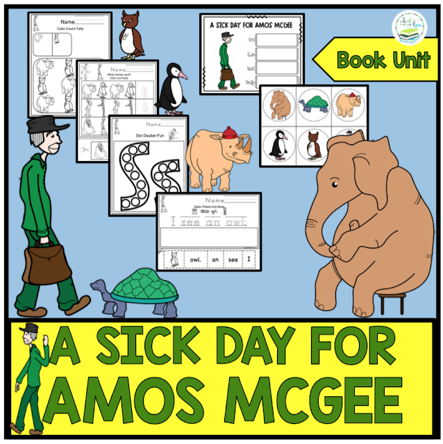 A SICK DAY FOR Amos McGee BOOK UNIT ~ Book Units by Lynn