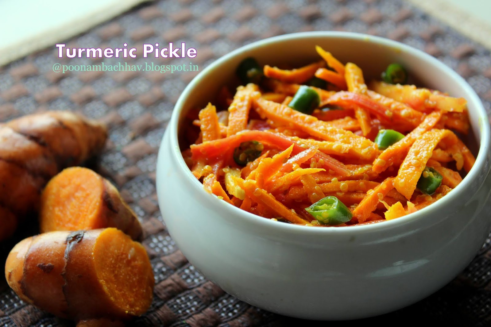 Annapurna: Fresh Turmeric Pickle / Kachi Haldi Ka Achar