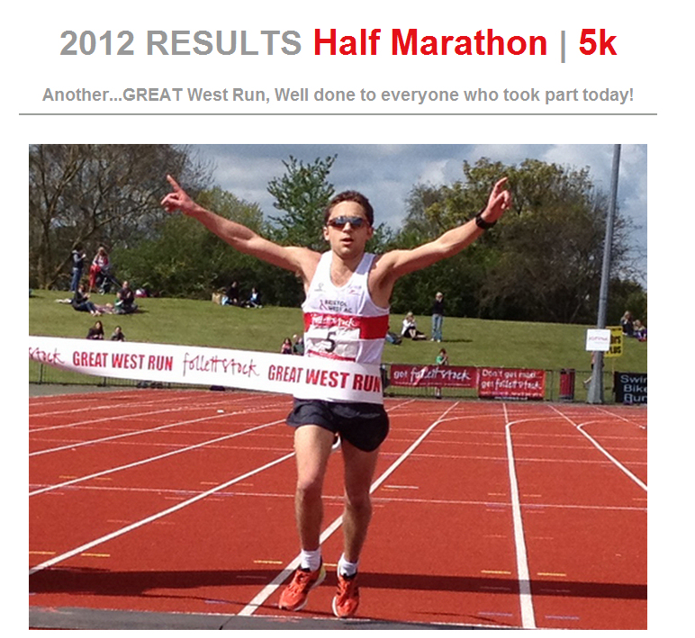 My Lucky Number 5: Winner of half marathon