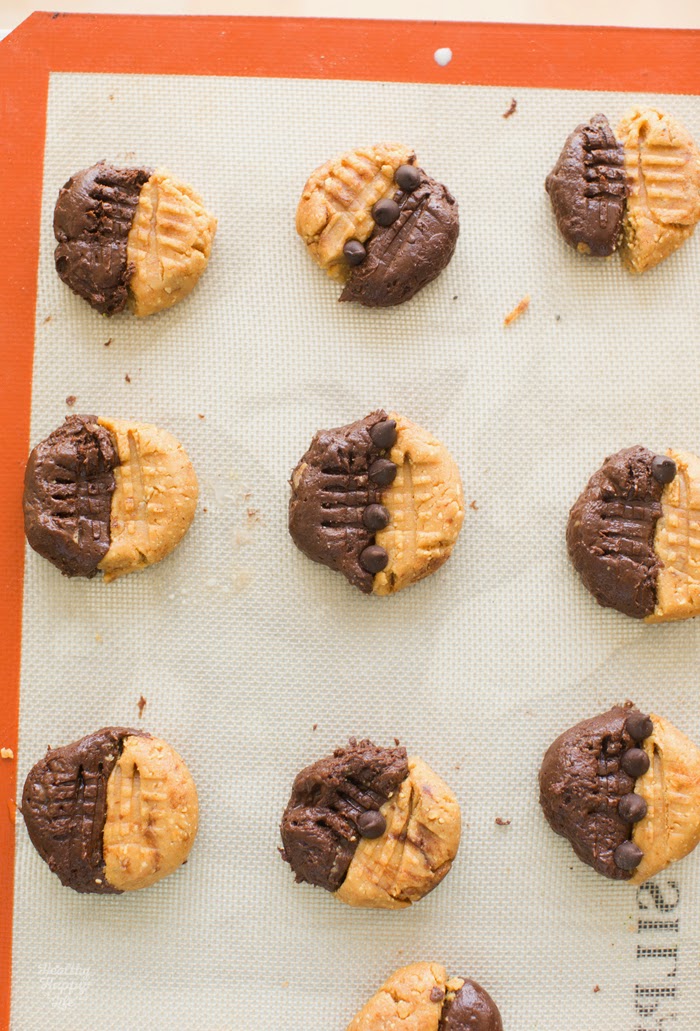 Half and Half Cookies: Peanut Butter Brownie. Vegan. Give these a try ...