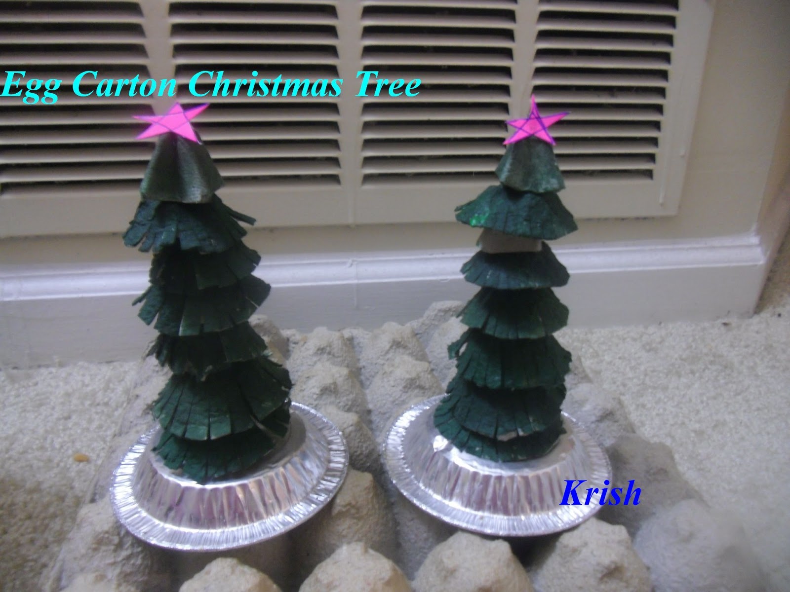 Kids Art and Craft Activities: Egg Carton Christmas Tree