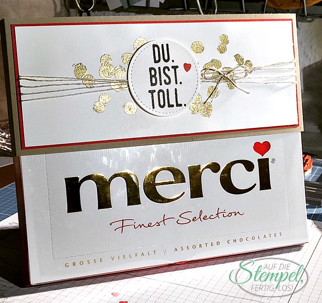 Auf die Stempel, fertig, los!: Merci Verpackung