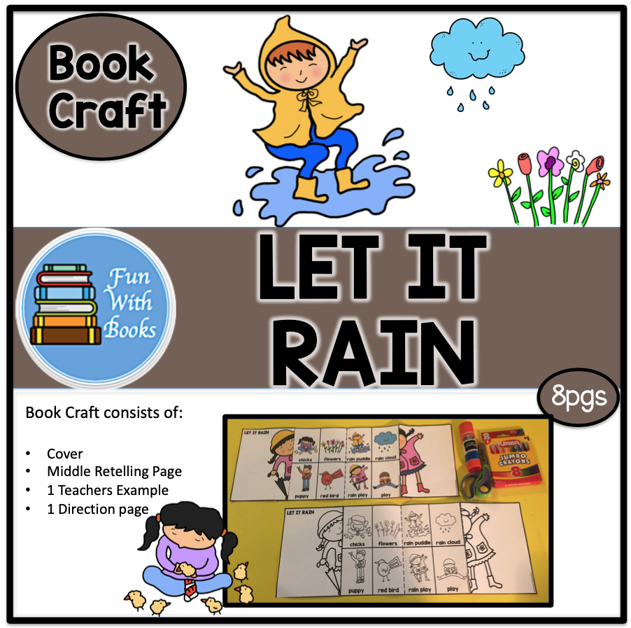 LET IT RAIN BOOK CRAFT ~ Book Units by Lynn