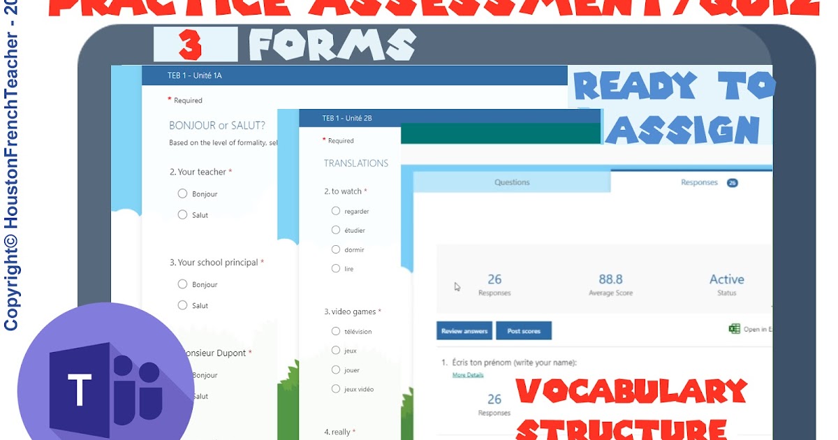 French Level 1 Distance Learning - Microsoft Forms T'es branche TEB1 ...