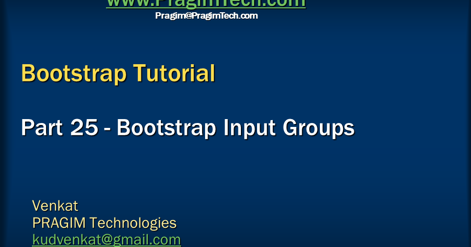 Sql Server Net And C Video Tutorial Bootstrap Input Groups