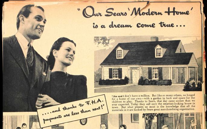 Old Tyme Sears Modern Homes Advertising, 1930's and 1940's