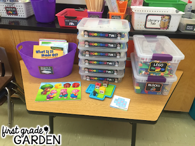 First Grade Garden: Explore Tubs -- Social Studies Edition!