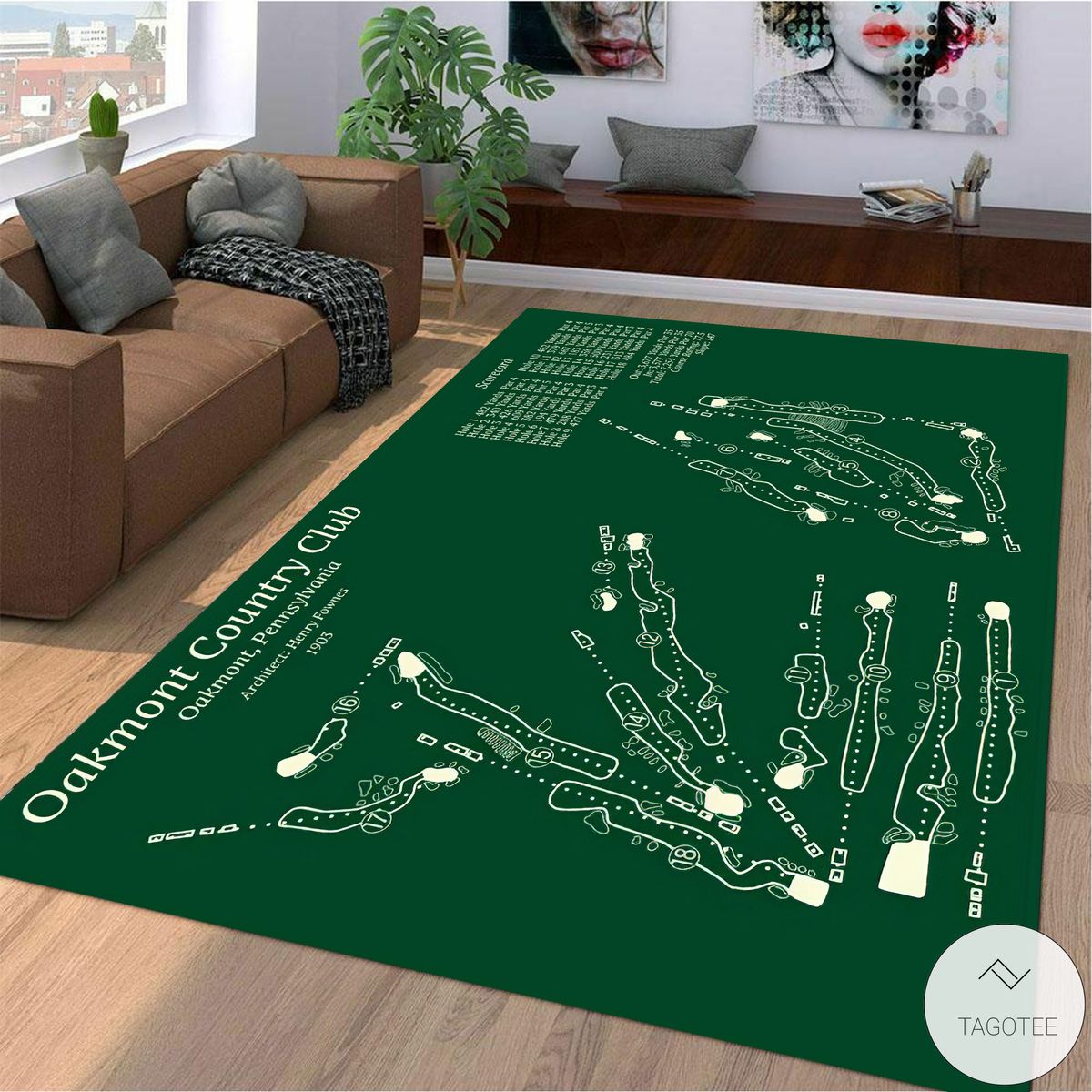 Oakmont Country Club Map Layout Rug