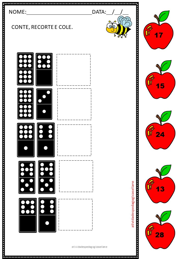 MATEMÁTICA- CÁLCULOS/ RECORTE/COLAGEM