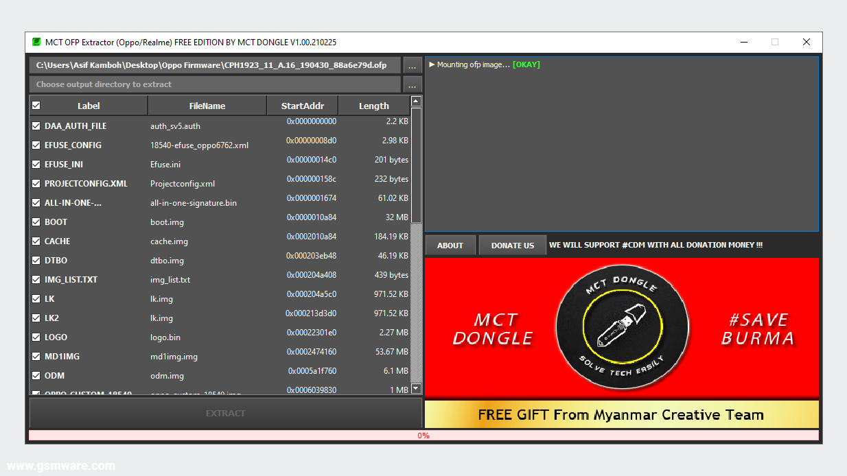 MCT OFP Extractor Tool V1.00.210225 By MCT Dongle Team - GSMWARE