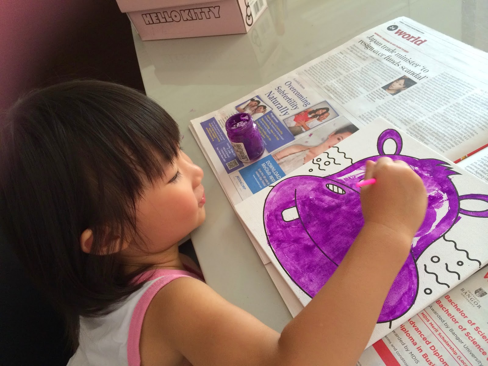 Raising Our Successful Children, Singapore Mom Blog: Painting on Canvas Raising Our Successful Children, Singapore Mom Blog: Painting on Canvas