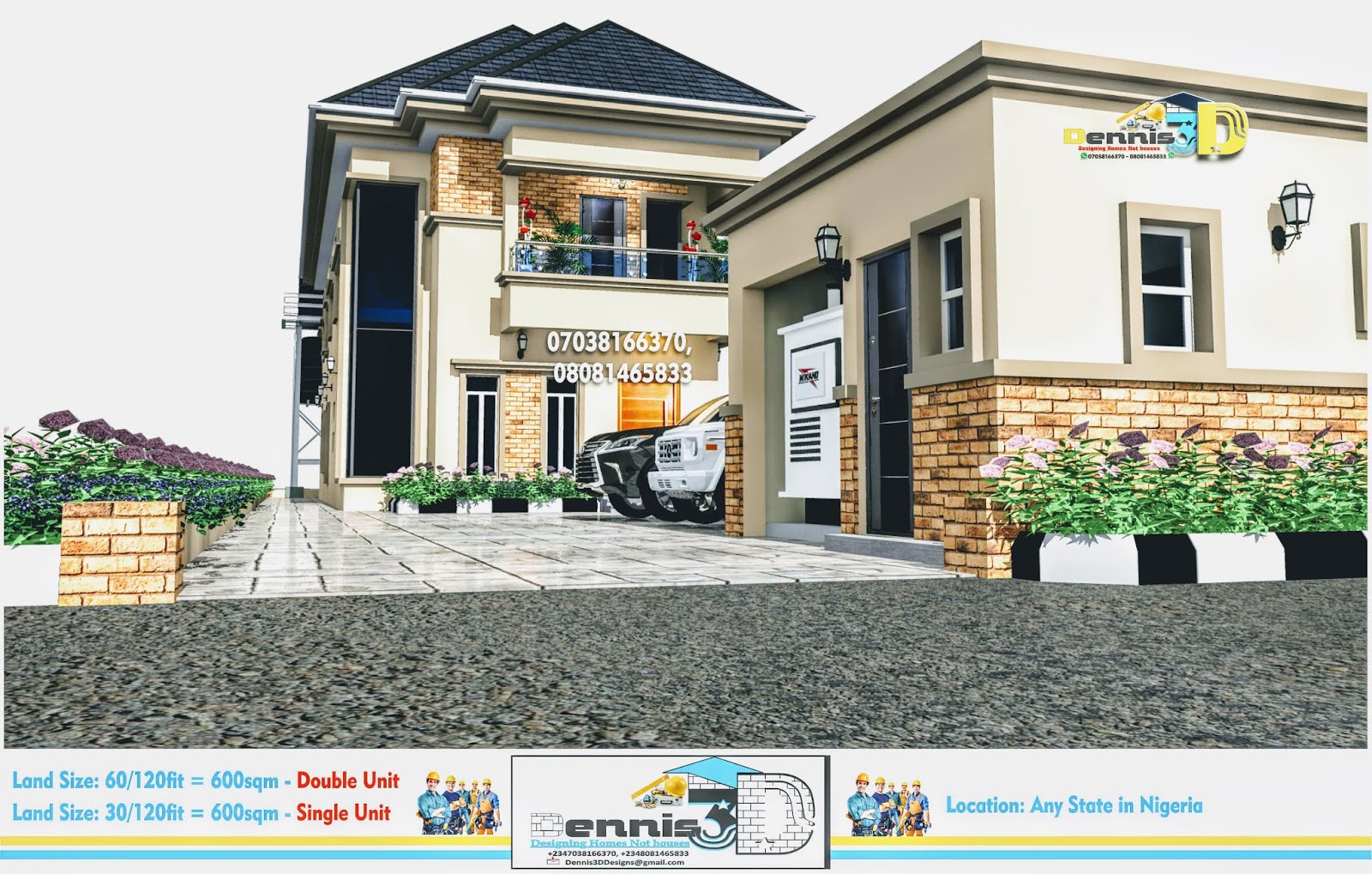 4 Bedroom Duplex - Half Plot Design