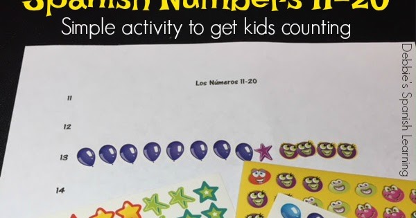Debbie's Spanish Learning: Teaching Young Kids Spanish Numbers 11-20