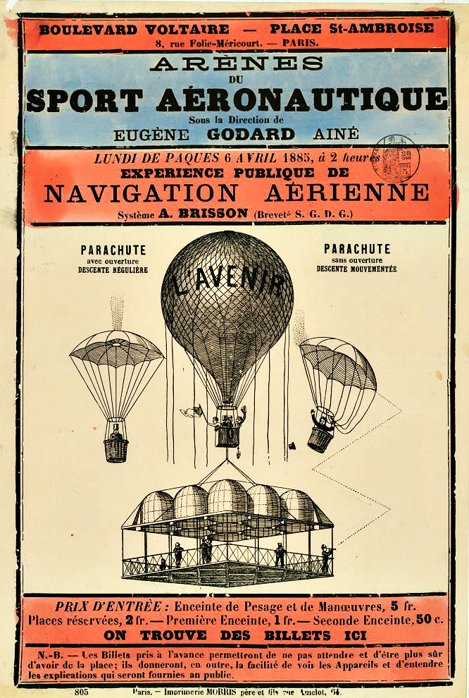 Boulevard De Lantique Retro Scraps French Vintage Hot Air Balloon