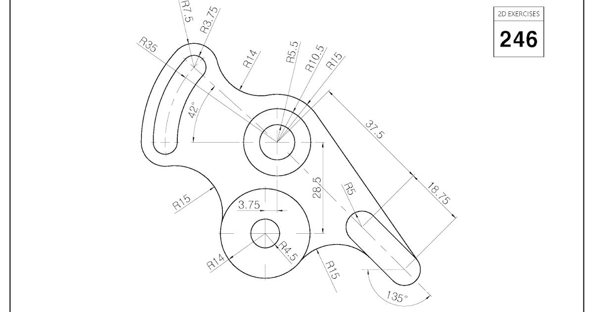 2D CAD EXERCISES 246 - STUDYCADCAM