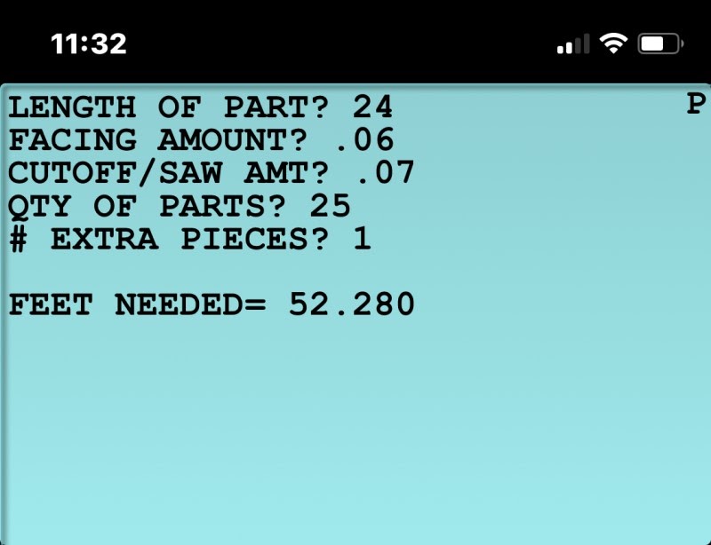 Feet Needed Program For GrafNCalc83 feet-needed-program-for-grafncalc83