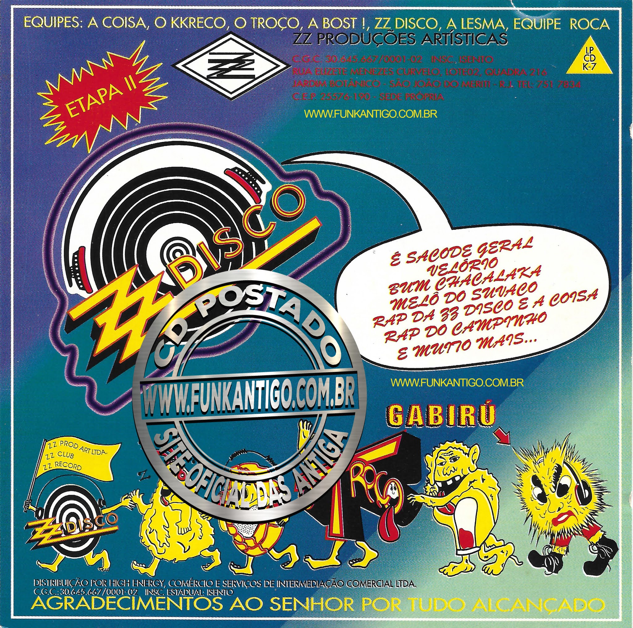 ZZ CLUB - 1995 - ZZ DISCO E A COISA (ETAPA II) (CD 107.566) ZZ ...