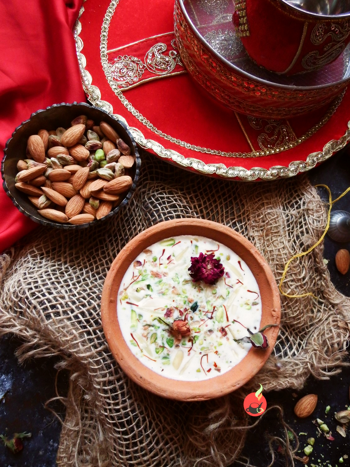 Basundi - Thickened Sweetened Milk with Nuts