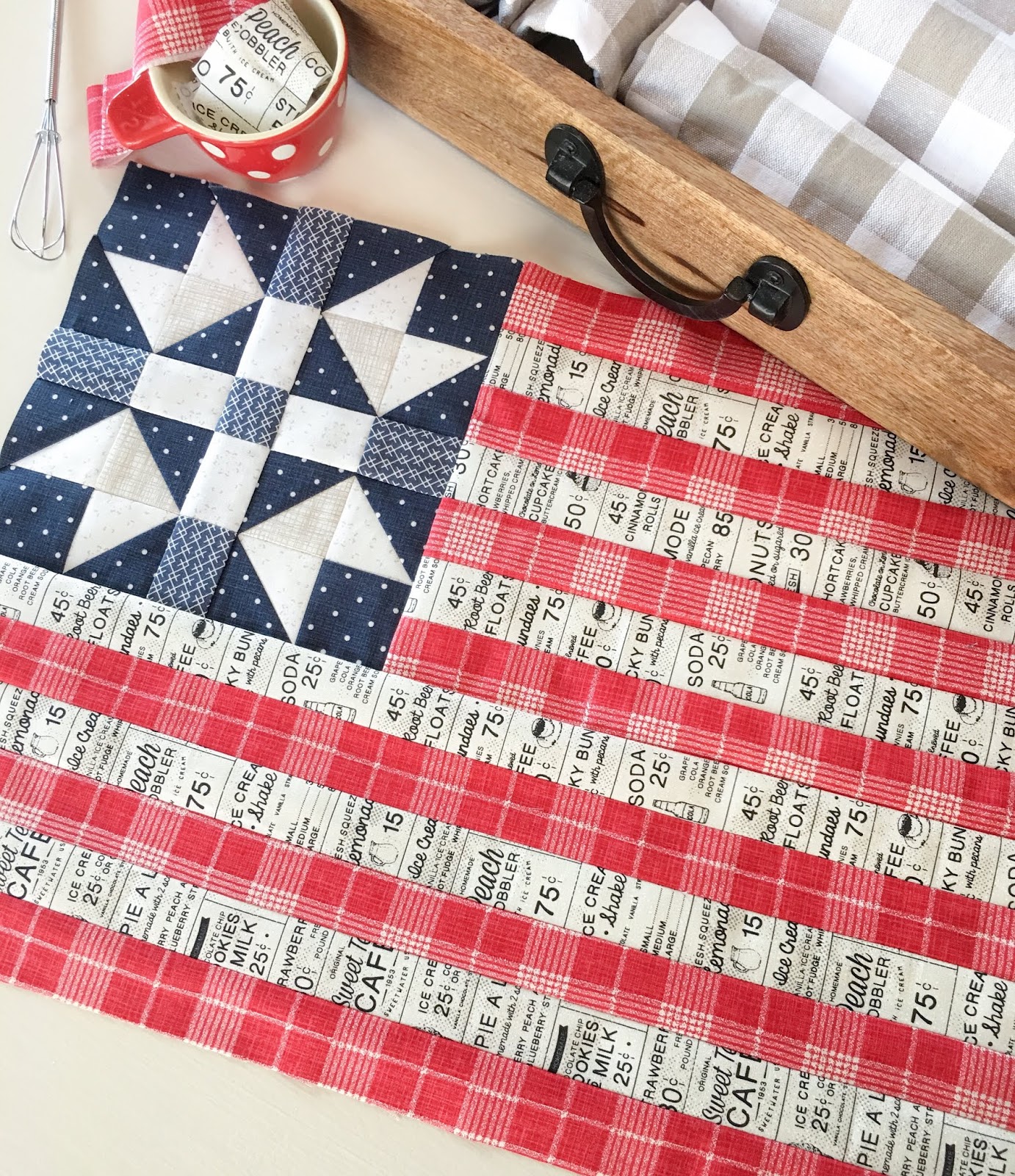 Carried Away Quilting: 4th of July Flag Block