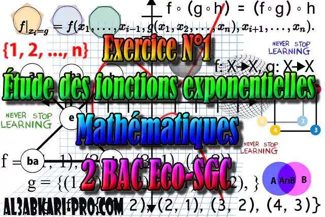 Exercice N°1 Fonctions exponentielles 2 Bac Sciences Économiques et ...