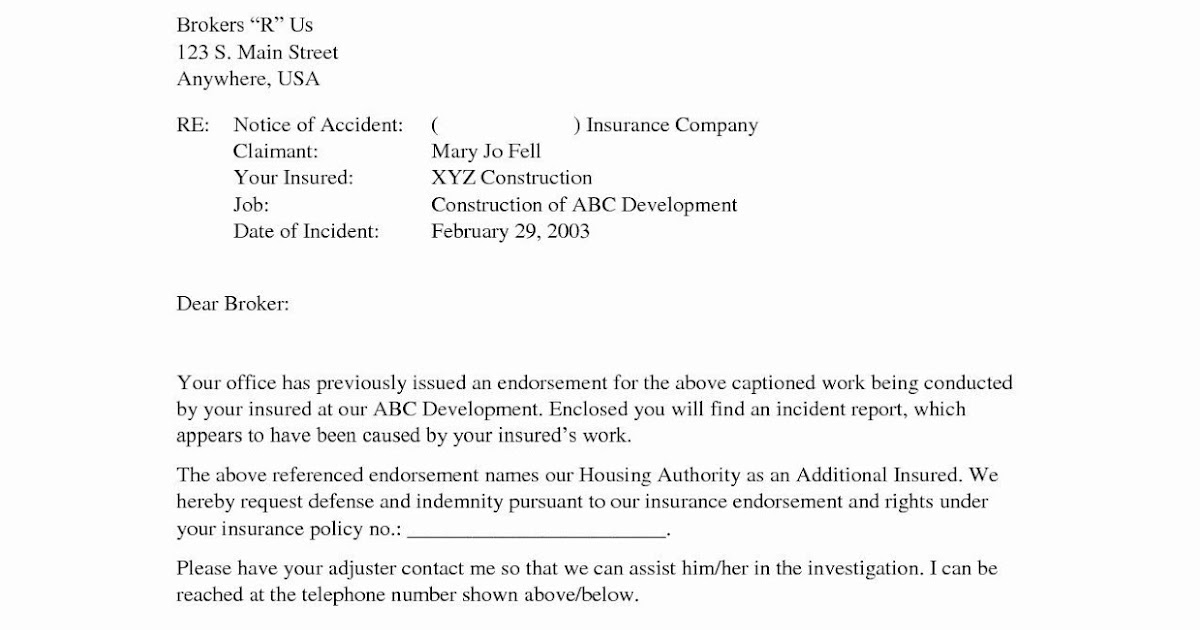 Certificate Of Insurance Request Letter Template ~ Resume Letter
