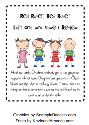 Red Rover! Red Rover! - Classroom Freebies
