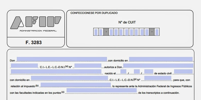 Formulario F3283 Interactivo - Autorización