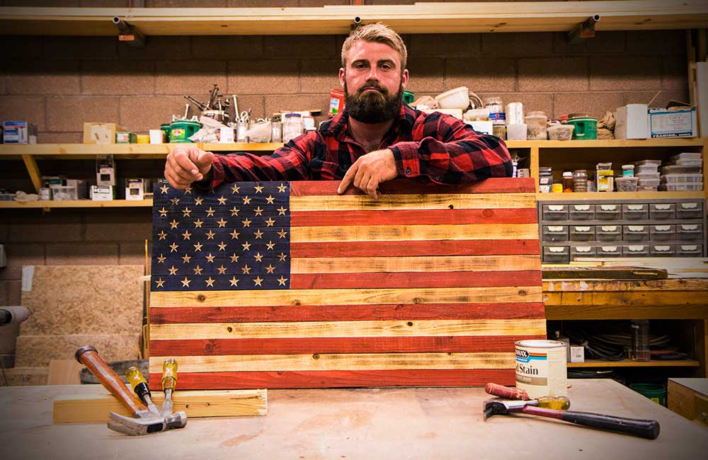 Custom Wooden Flags: March 2017