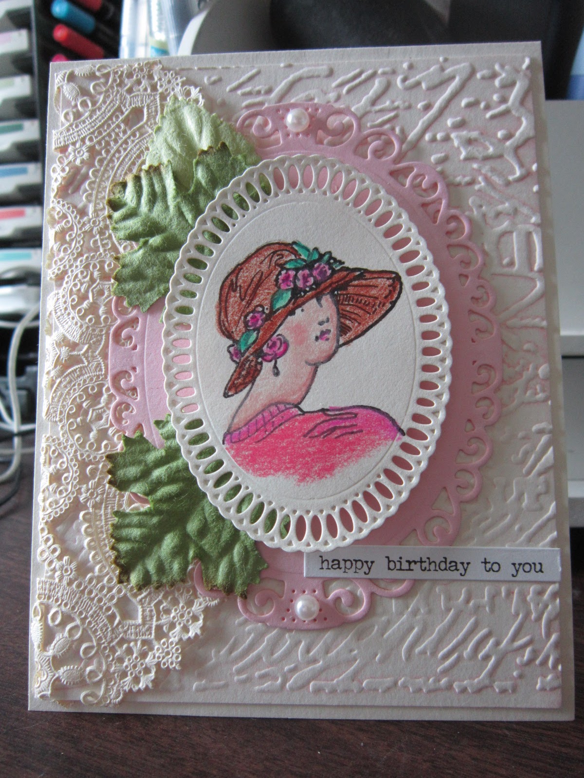 Krafting with Karen: Vintage Woman Birthday Card