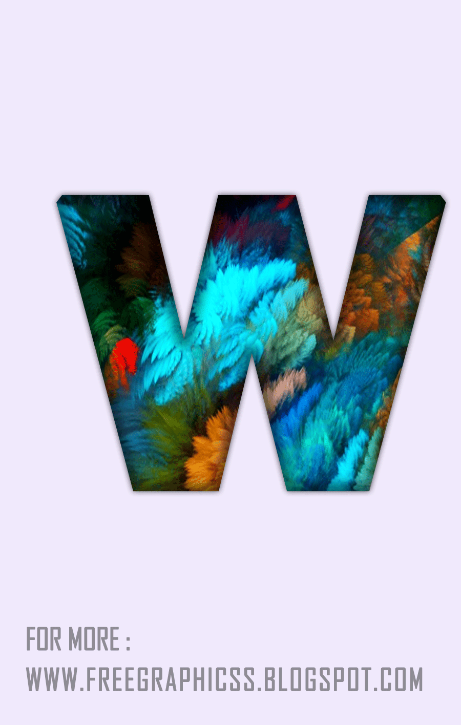 Colorful WORDS design Free Alphabets graphic design download