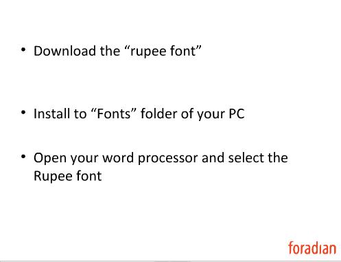 Rupee Font Version 2.0 (Type Rupee Symbol from your keyboard) ~ Web ...