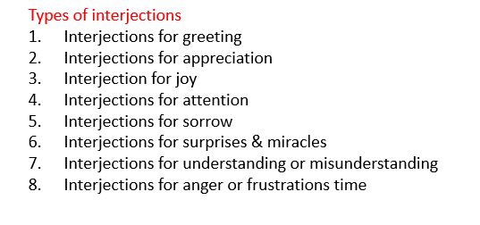 Interjection Examples