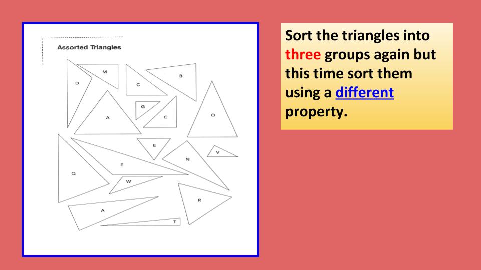 Ms Rashid: Geometry and Spatial Sense (Sorting Triangles)