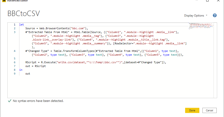 Use Power Query (M Language) to scrape a web page and output it to a ...