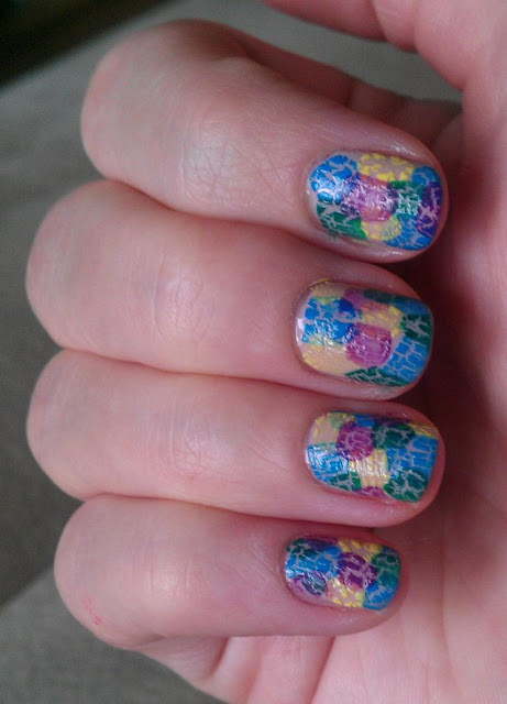 Pie's Eyes & Other Sparkly Stories...: Patchwork Shatter Manicure