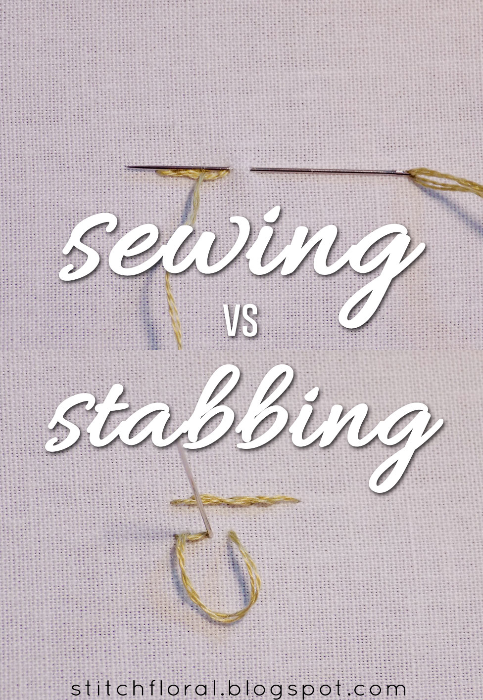 Sewing VS. stabbing. What is better? - Stitch Floral