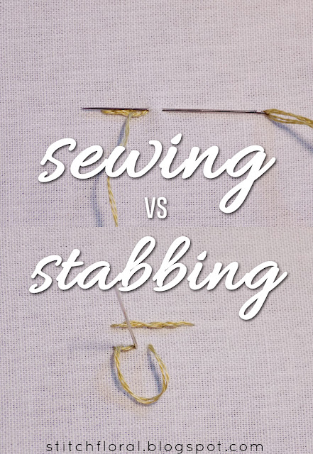 Sewing VS. stabbing. What is better? - Stitch Floral