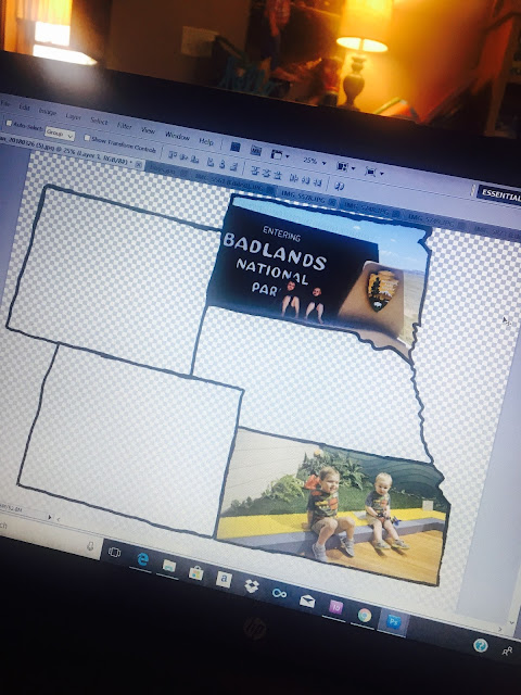 Personalized Map with Pictures! - the farmer and the southern belle