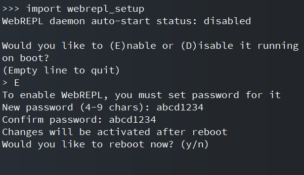 Micropython筆記 02 :使用webrepl遠端操控 Nodemcu Esp32