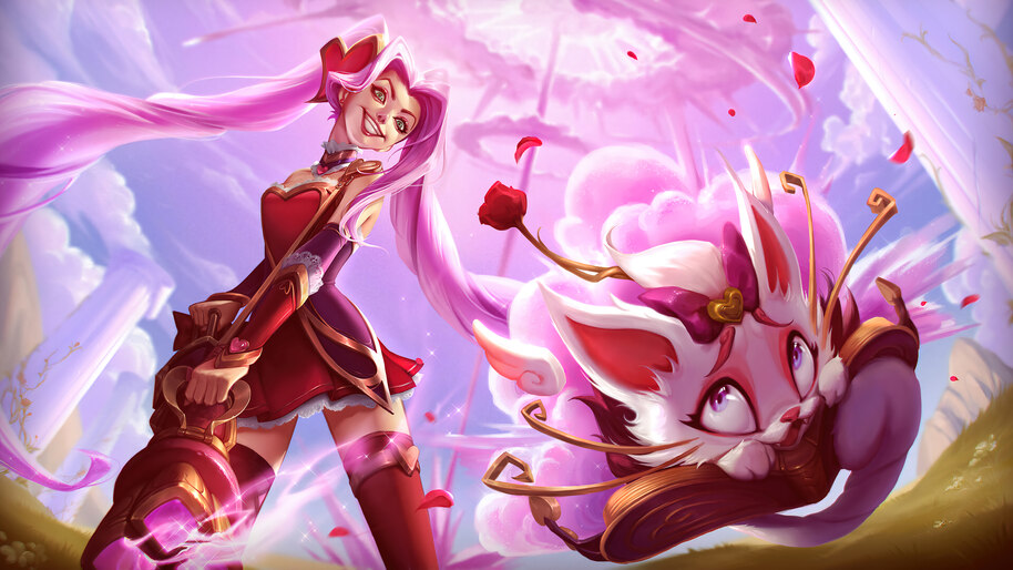 Jinx Heartseeker LoL League 4K #6740a Wallpaper PC Desktop