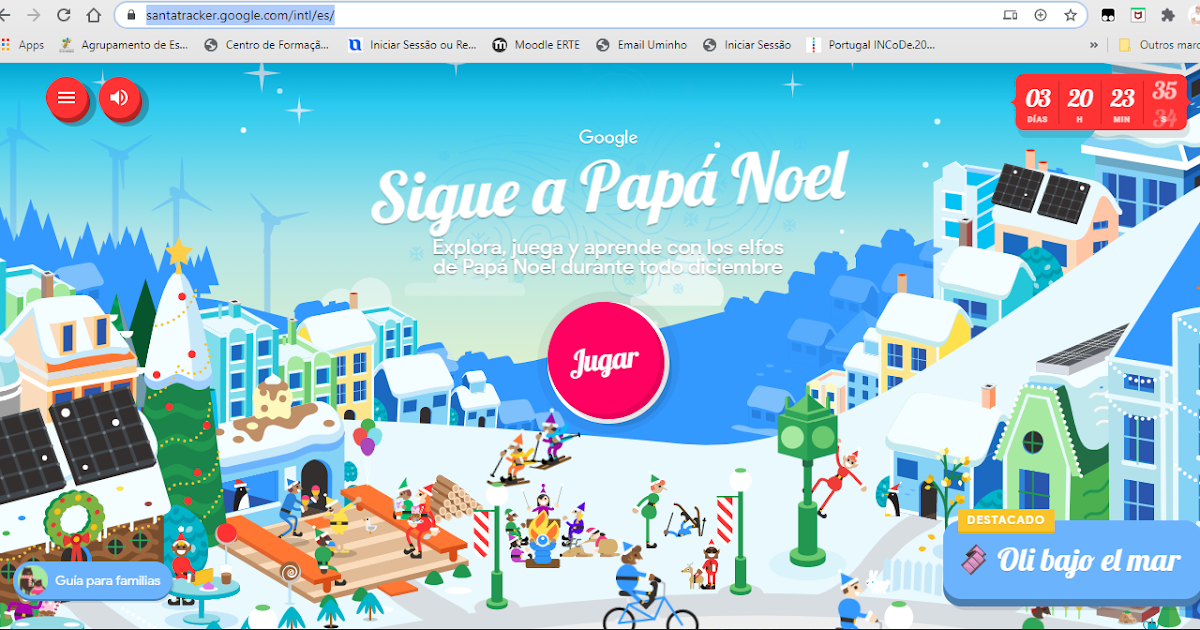 Vamos a Aprender Español: Sigue a Papá Noel de Google