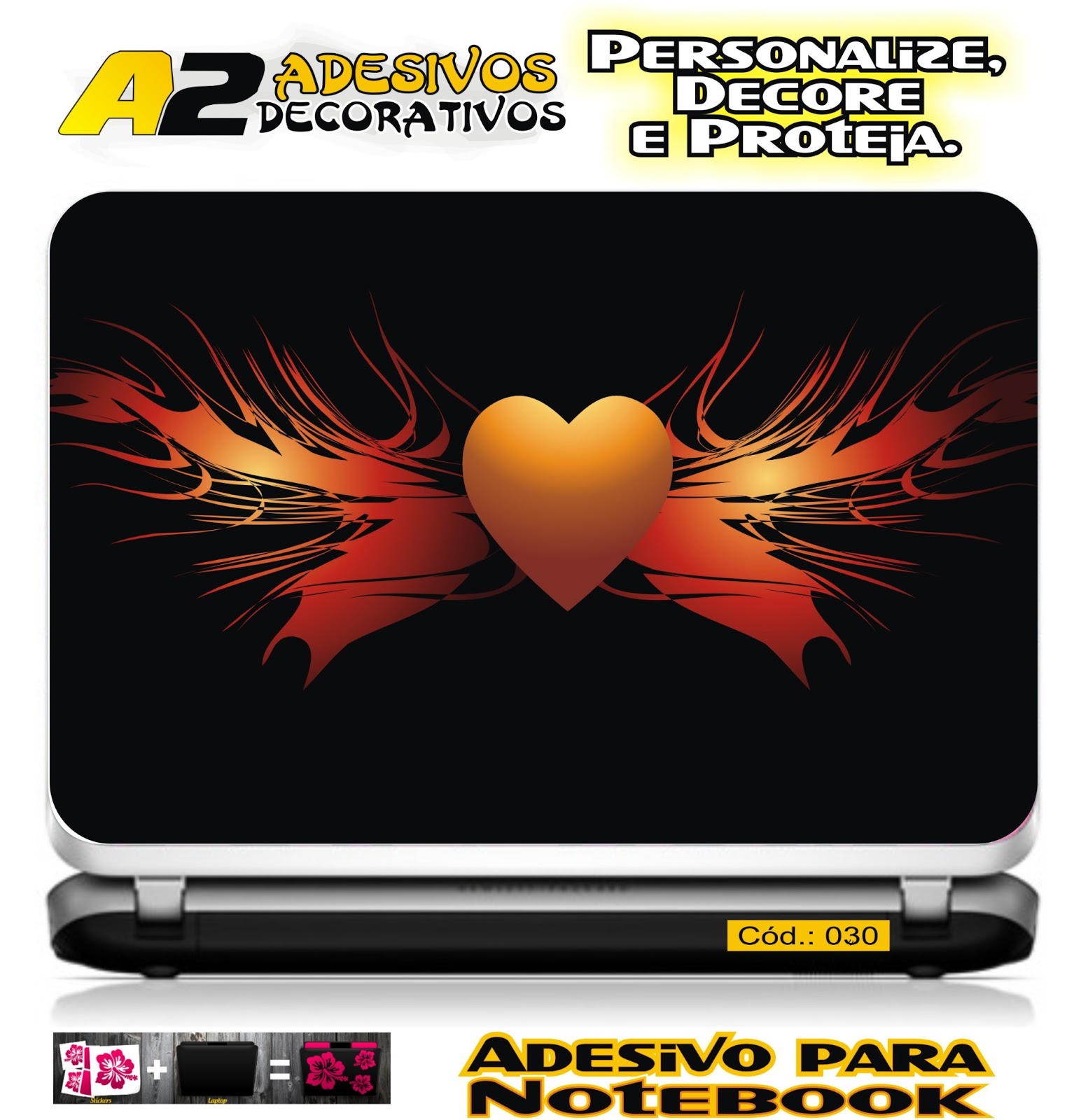 A2 Adesivos Decorativos: Adesivo para Notebook - Love