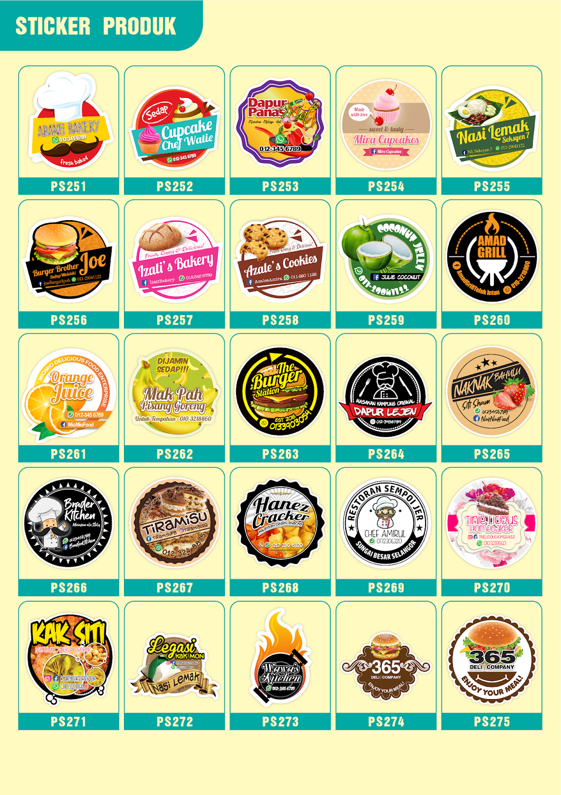 SYAZA CREATIVE: STICKER PRODUK