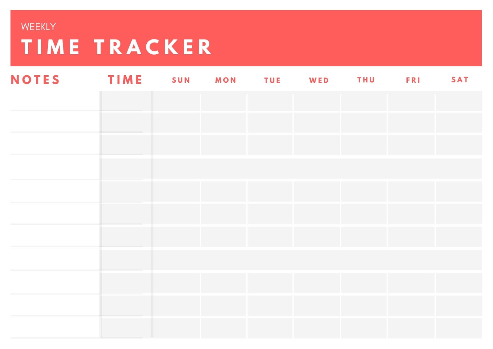 The Confident Woman: WEEKLY TIME TRACKER