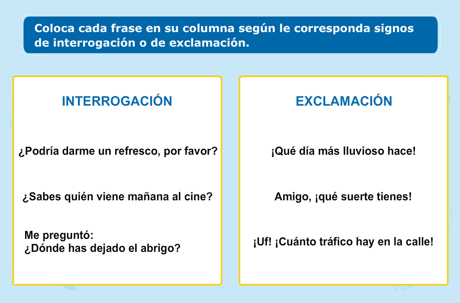EL BLOG DE TERCERO: LOS SIGNOS DE INTERROGACIÓN Y DE EXCLAMACIÓN